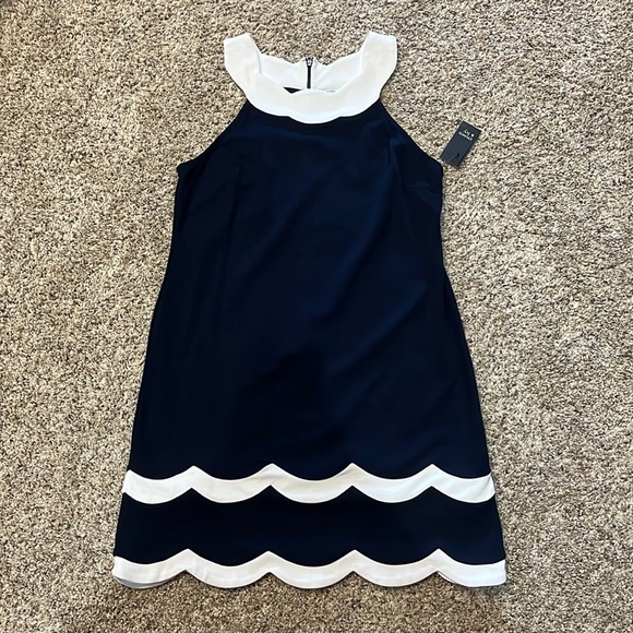 crown & ivy | Dresses | Nwt Crown And Ivy Dress Navy And White | Poshmark